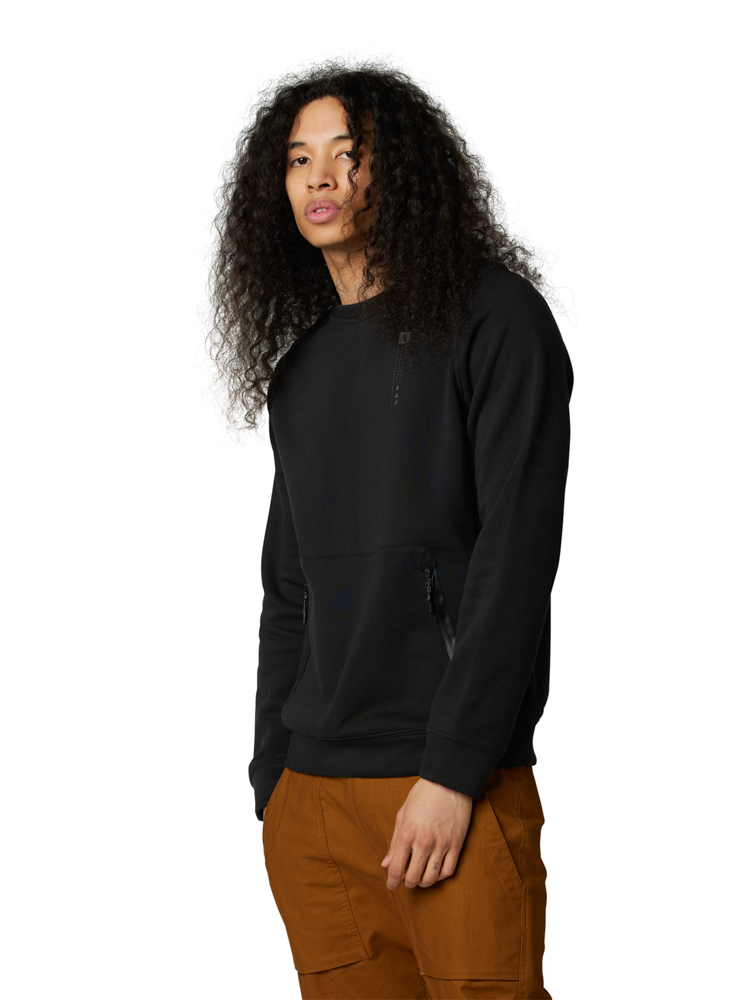 Mikina - Fox Base Over Dwr Crew Flc - Black | DOOKIE.cz