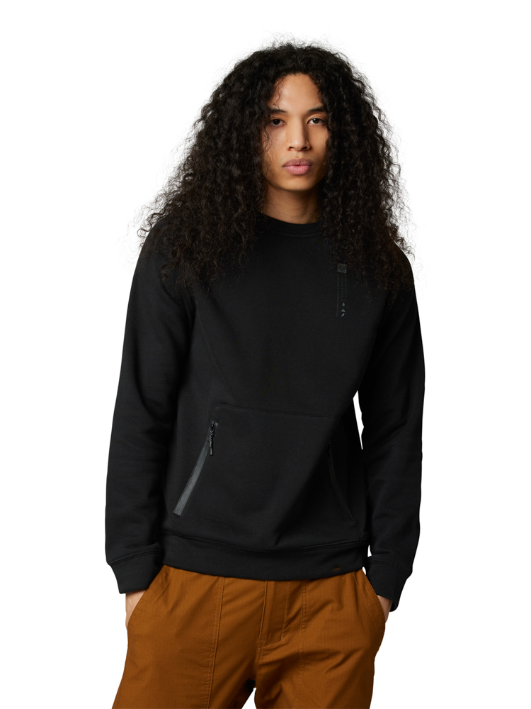 Mikina - Fox Base Over Dwr Crew Flc - Black | DOOKIE.cz