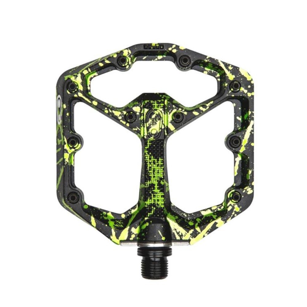 Pedály MTB - CRANKBROTHERS Stamp 7 - Splatter Paint Lime Green | DOOKIE.cz