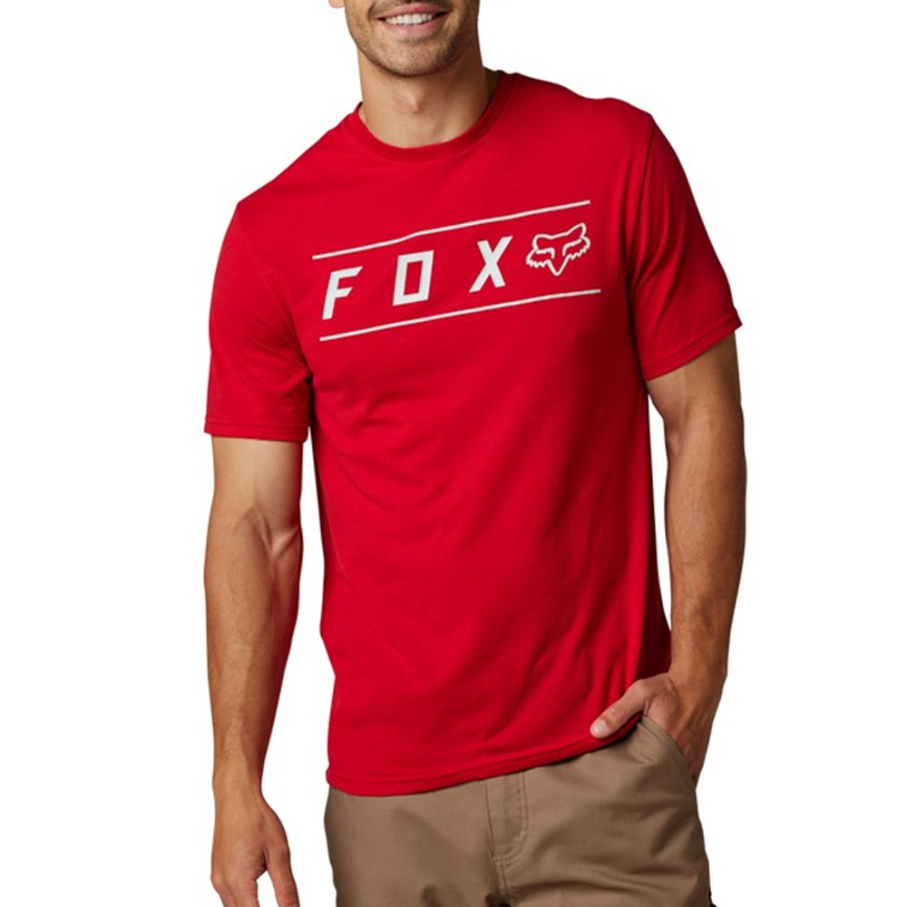 Triko - FOX Pinnacle Ss Tech Tee 2022 - Flame Red | DOOKIE.cz