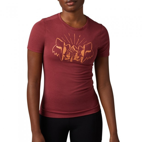 Dámské triko - FOX The Format Ss Tech Tee - Scarlet | DOOKIE.cz